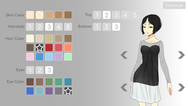 Free Character Creation Template for Ren'Py by LunaLucid