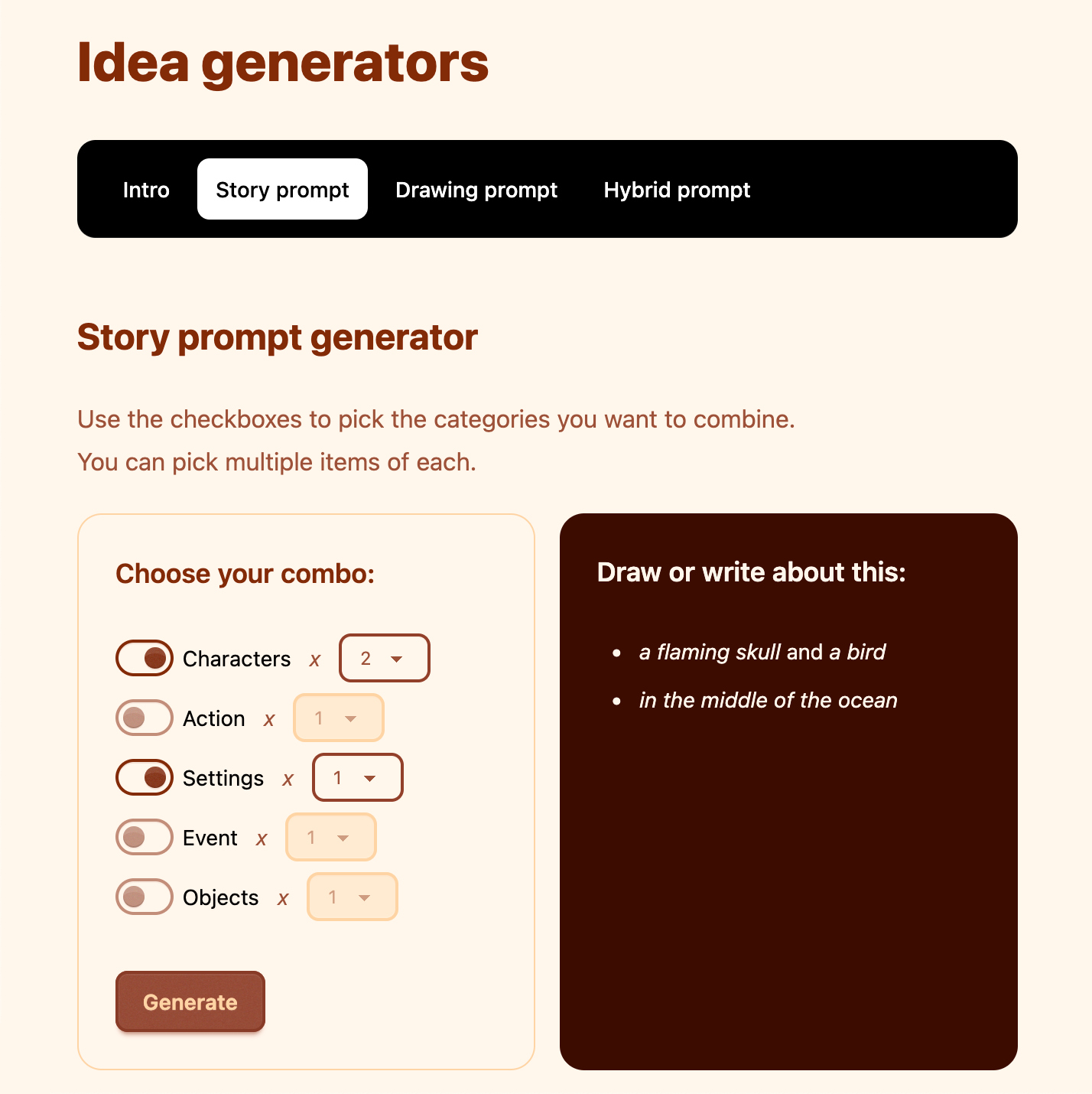 Idea generator by rembrandx