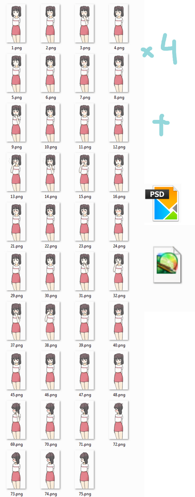 Jane Visual novel Sprite by LisadiKaprio