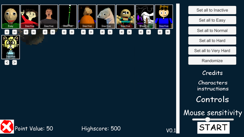Baldi in ultimate crossover (Baldi basic custom game) by Paulor94