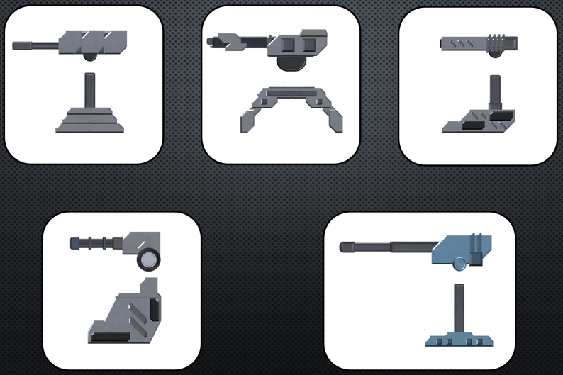 2D Sci-Fi Turret Pack by LeavarioxStudios