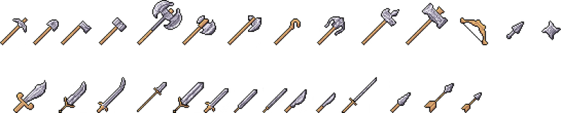Weapons Kit Pixel Art by LucaPixel