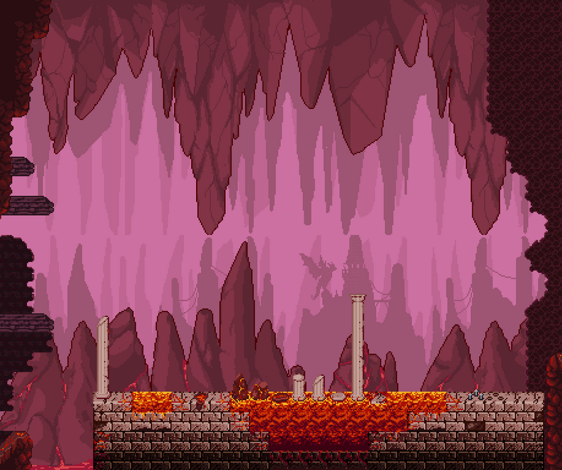 Lava Dungeon PIXEL ART TILESET by kentang