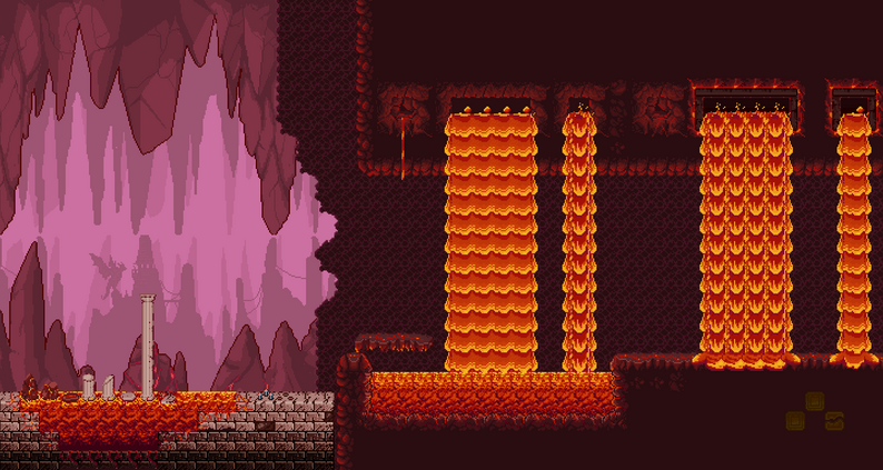 Lava Dungeon PIXEL ART TILESET by kentang