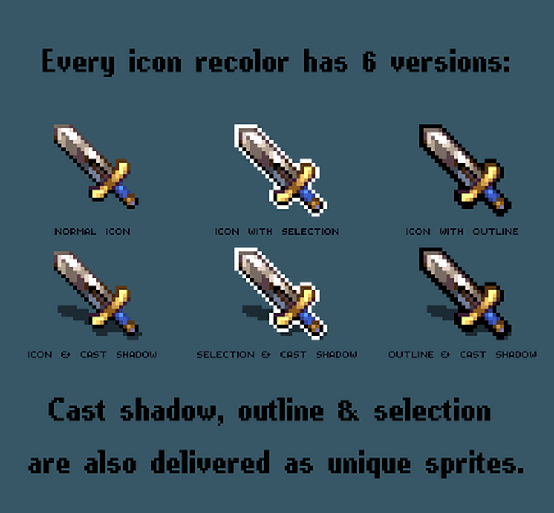 Pixel Fantasy RPG Icons Basic by Thomas Feichtmeir "Cyangmou"