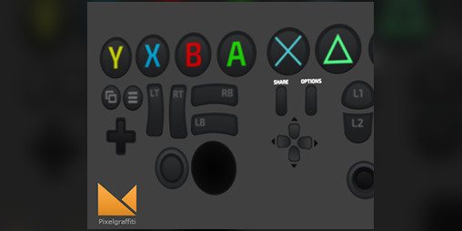 Game Assets - Console Controller Buttons by sweetdesignman
