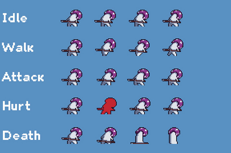 Cave Monster Game Sprites Pixel Art by Free Game Assets (GUI, Sprite ...