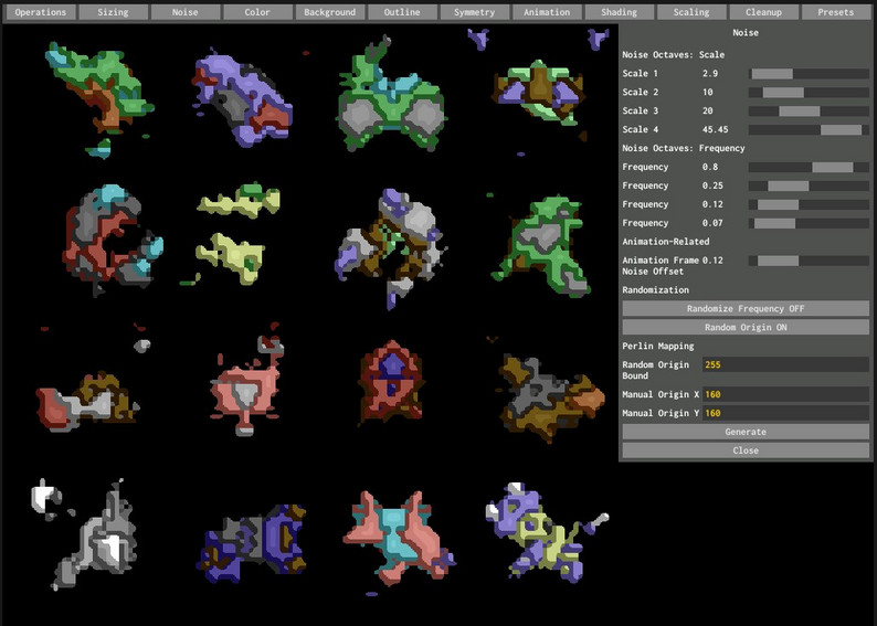 Random Sprite Generator by Ian Burnette