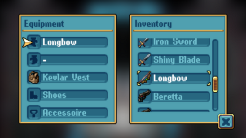 Pixel Menu GUI HUD Inventory & Icons by Thomas Feichtmeir "Cyangmou"