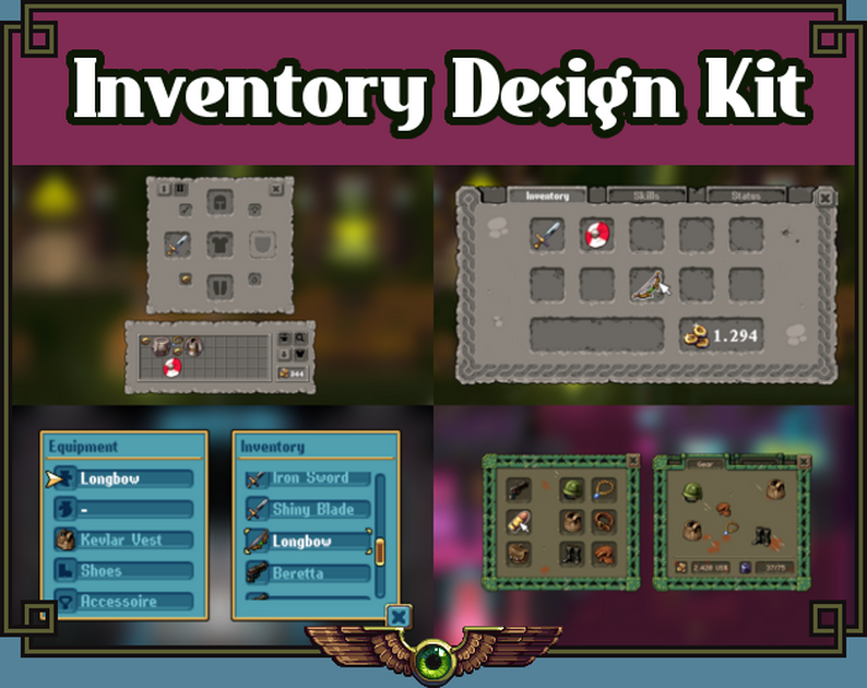 Pixel Menu Gui Hud Inventory And Icons By Thomas Feichtmeir Cyangmou