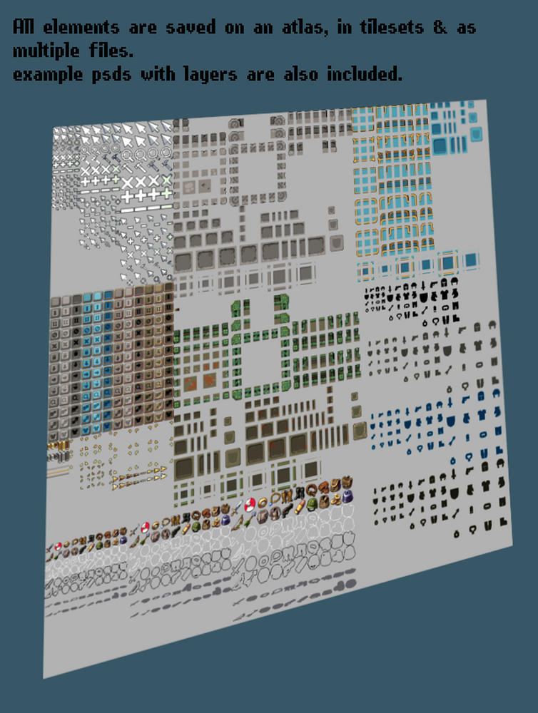 Pixel Menu GUI HUD Inventory & Icons by Thomas Feichtmeir "Cyangmou"