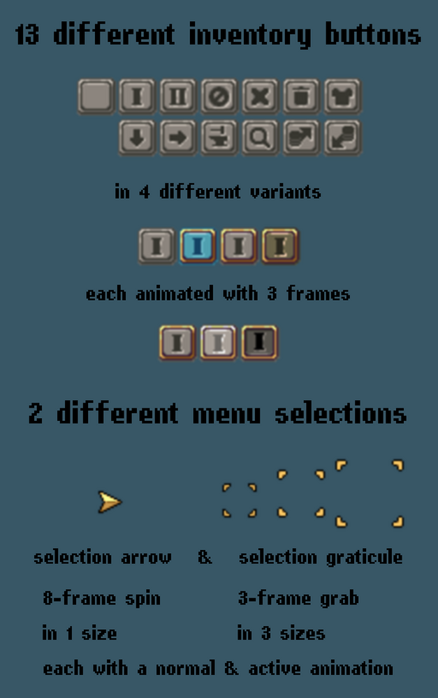 Pixel Menu Gui Hud Inventory And Icons By Thomas Feichtmeir Cyangmou 