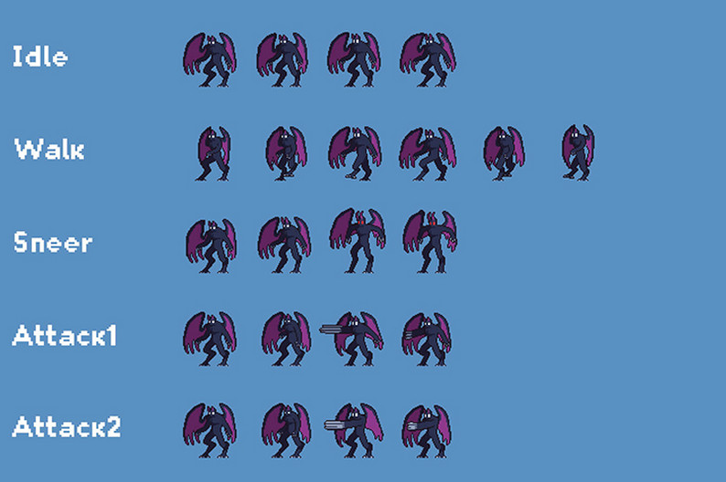Cave Bosses 2D Sprites Pixel Art by Free Game Assets (GUI, Sprite ...