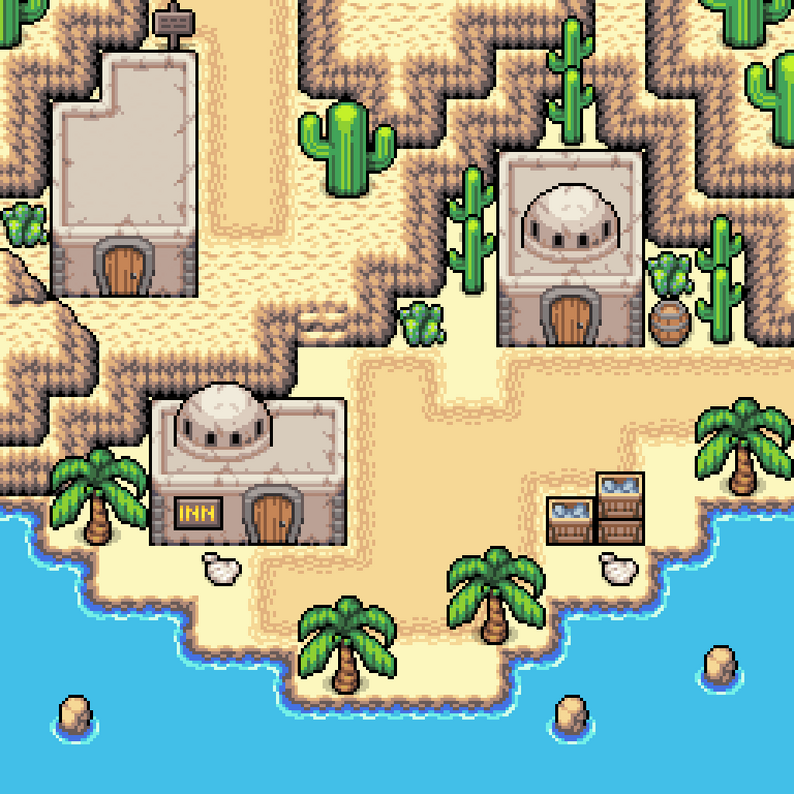 Tiny Tales Pixel : Overworld 2D RPG Tileset Asset Pack by Mega Tiles