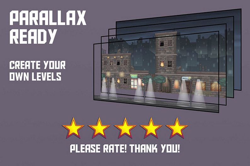 Night City Street 2D Background Tiles by Free Game Assets (GUI, Sprite ...