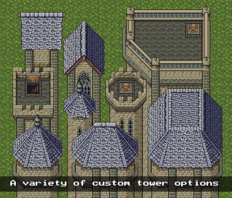 Pixel Art Tileset - Iconic Castle by Seliel the Shaper