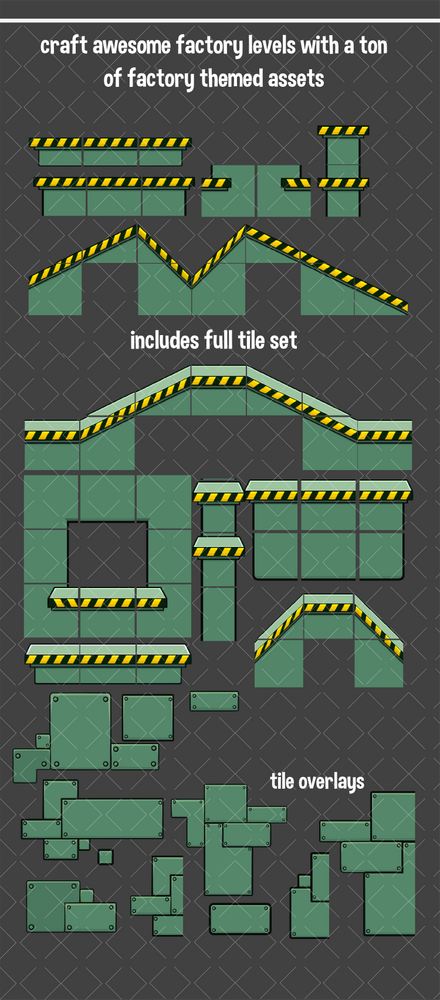 Mega factory scene creation pack by Robert Brooks - gamedeveloperstudio.com