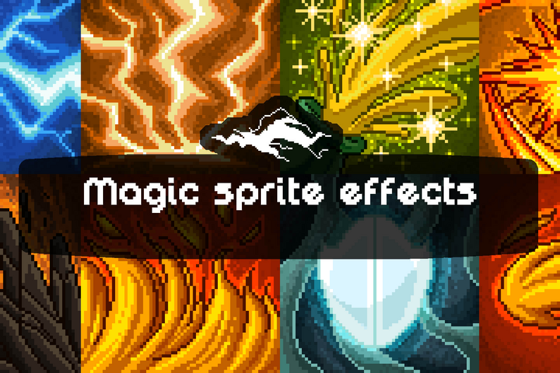 10 Magic Sprite Effects Pixel Art by Free Game Assets (GUI, Sprite ...