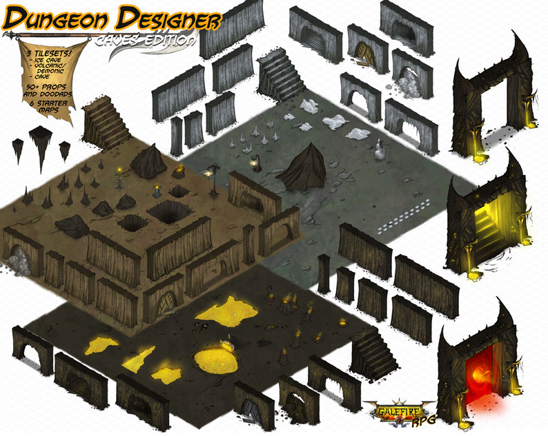 Isometric Dungeon Designer, Caves Edition by GalefireRPG