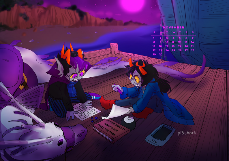 HOMESTUCK Eridan Calendar 2020 by pi3shark