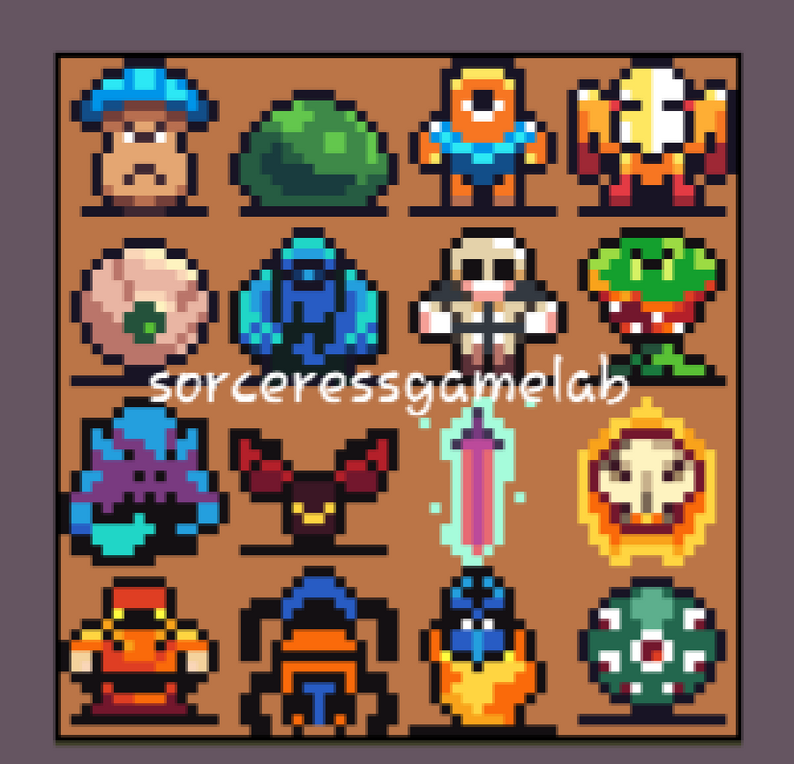 8bit Monster pack by SorceressGameLab