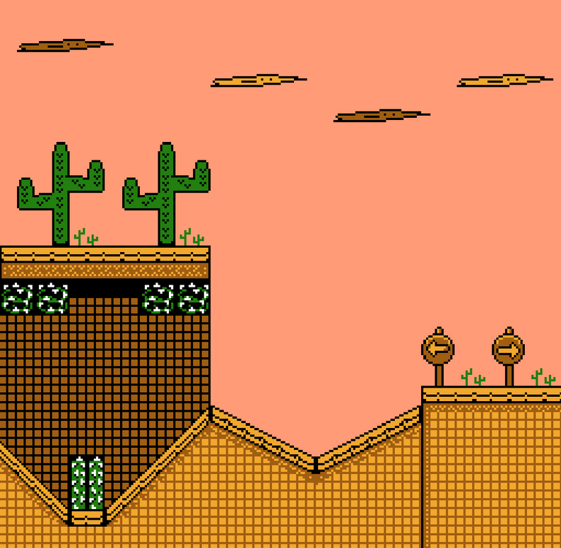 Platformer Asset Tile Set 'Sandlands' NES by chasersgaming