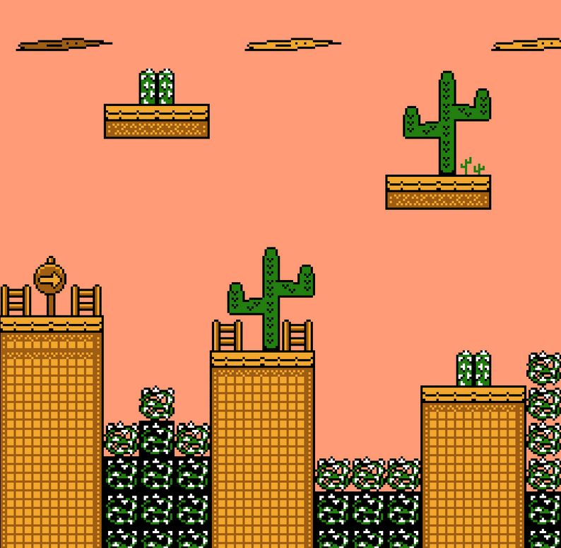 Platformer Asset Tile Set 'Sandlands' NES by chasersgaming