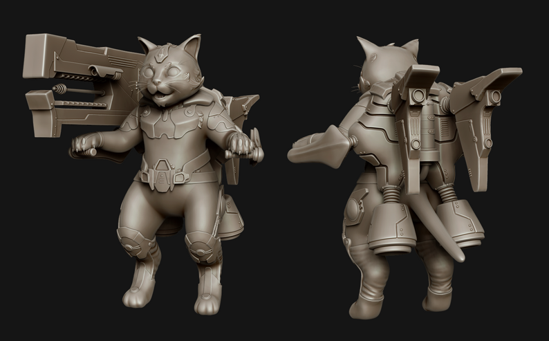 Jetpack Cat by Beccy