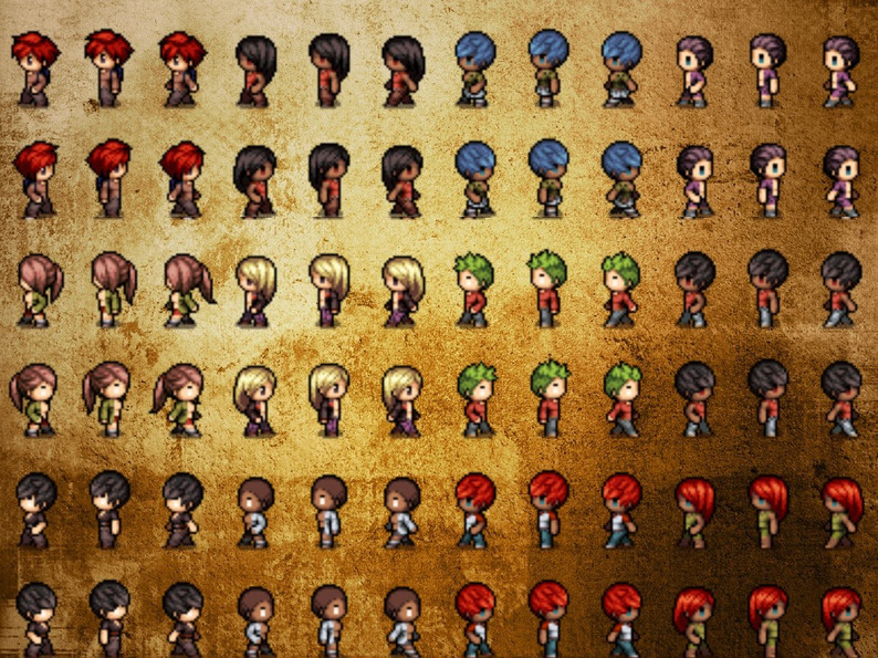 RPG Maker VX ACE: FREE 300 Modern Charas by trafuga@gmail.com