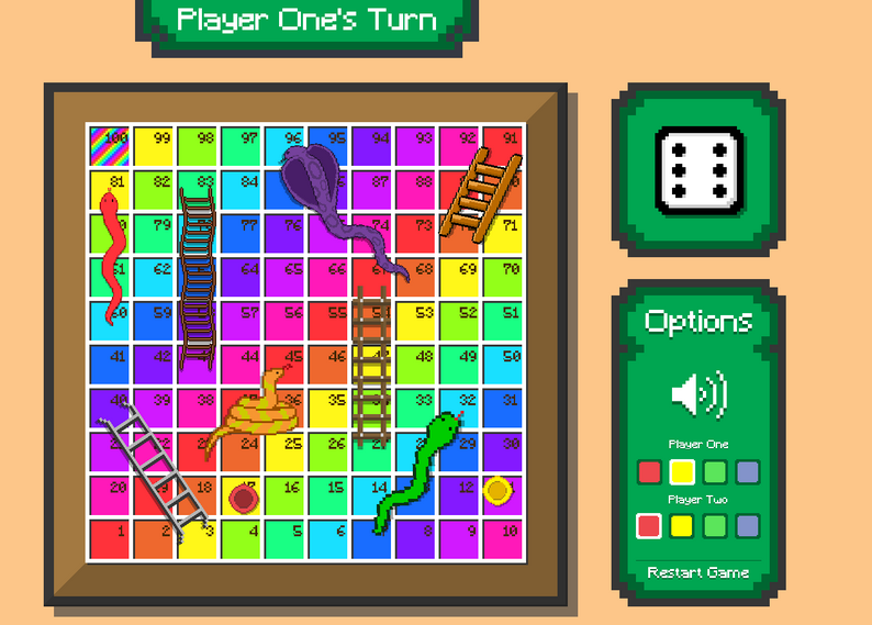 Snakes, Ladders and Dice - Board Game Pixel Art Sprites by yaotu