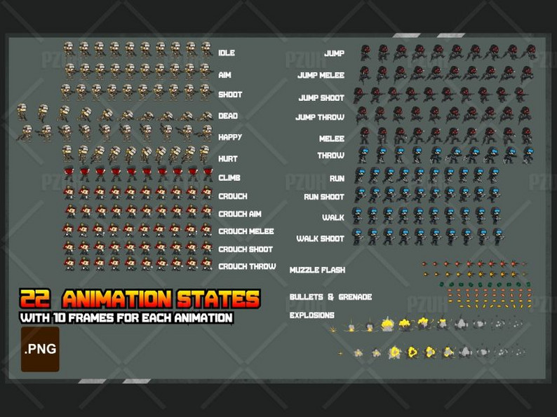The Soldiers - Game Sprites by pzUH
