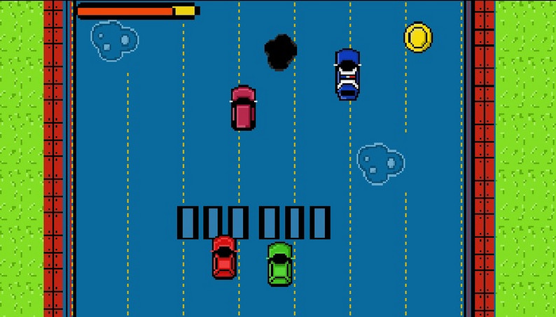 Top down pixel car game asset by Kraken Studio