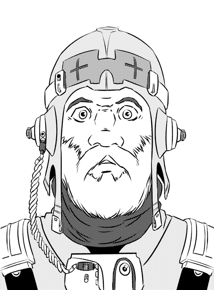 Sci-fi character portraits project by Ashen Victor