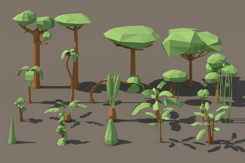 Free Tropical Palm Tree 3D Low Poly Pack by Free Game Assets (GUI ...