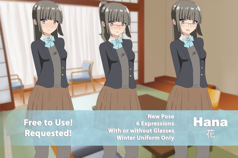 Hana - Free Character Sprite by NoranekoGames