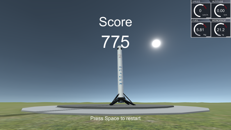 Space X Rocket Landing Simulation by ludovicb1239