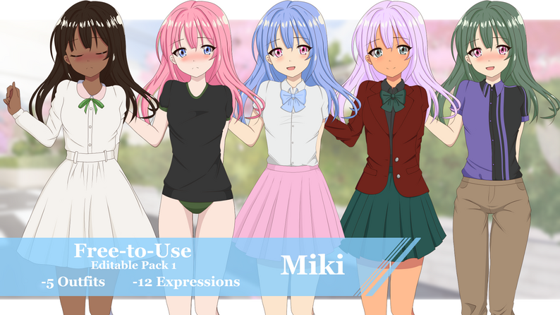 Miki - Free Character Sprite by NoranekoGames
