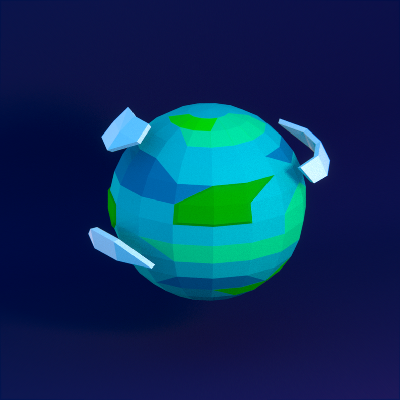 3D Low Poly Space Game Assets by Groovymcgee