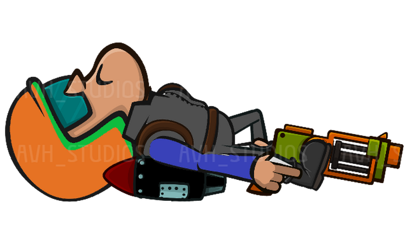 2D Jet Pack Character Sprite by advithshetty