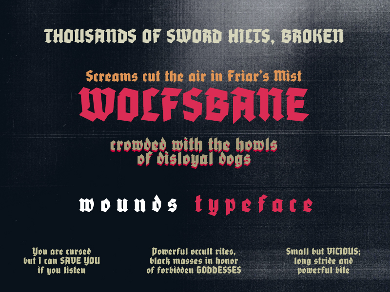 wounds typeface by herror