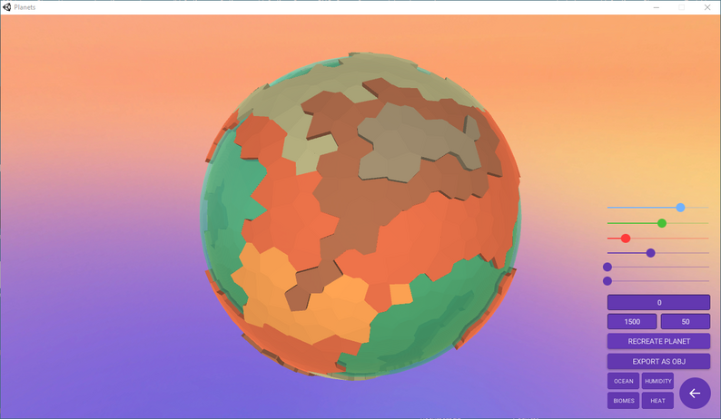 Procedural Voronoi Planets by crushingcups