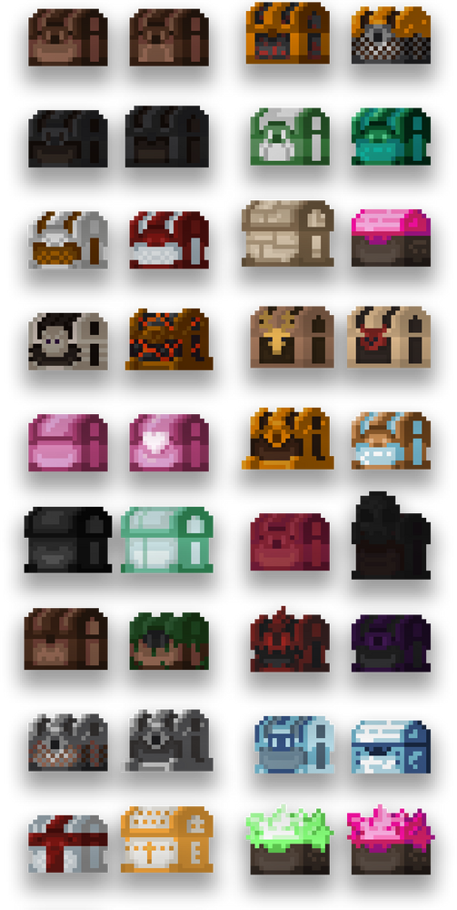FREE pixel-art 300+ chests by TimberwolfGames