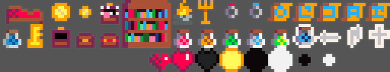 8x8 PICO-8 Metroidvania Tileset by Superdark