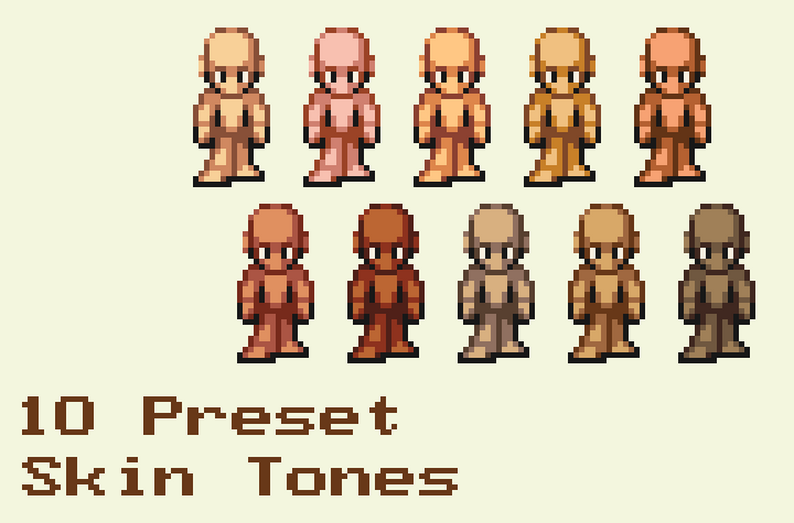 Free Pixel Art Character - The Mana Seed "Character Base" by Seliel the ...