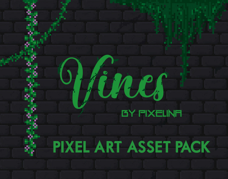 Vines Pixel Asset Pack by Pixelina by Pixelina