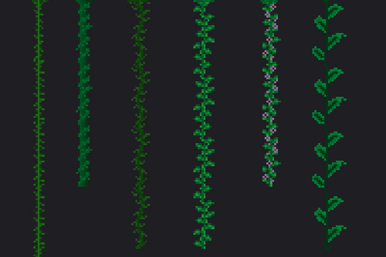Vines Pixel Asset Pack by Pixelina by Pixelina