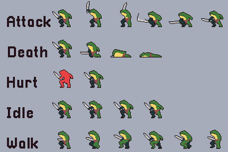 Enemies Character Pixel Art by Free Game Assets (GUI, Sprite, Tilesets)