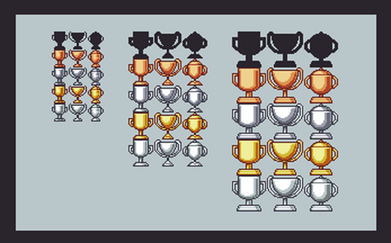 Trophy Cups Pixel Pack by Vsio NeithR