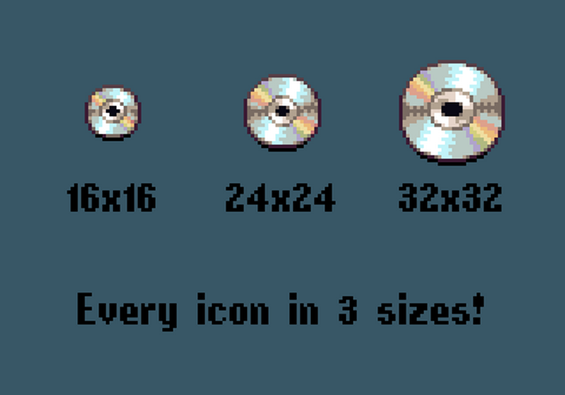 Pixel Menu GUI HUD Options & Icons by Thomas Feichtmeir "Cyangmou"