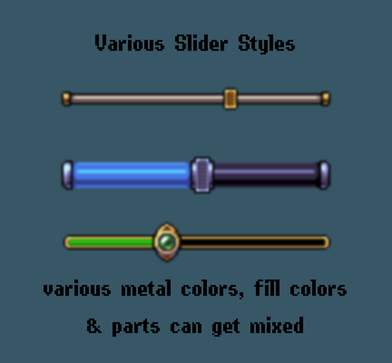 Pixel Menu GUI HUD Options & Icons by Thomas Feichtmeir "Cyangmou"